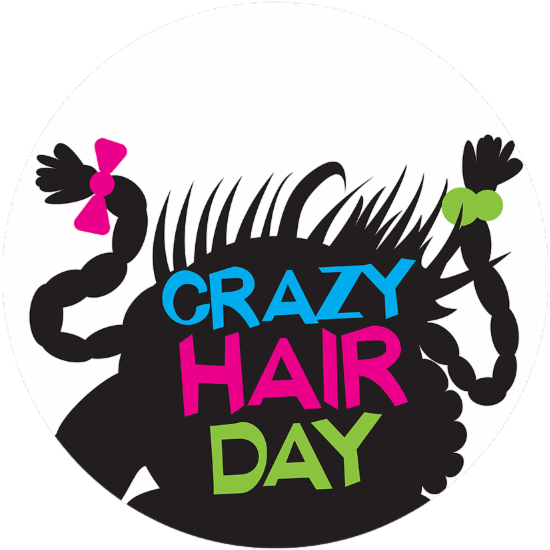 Crazy Hair Day Help - Crazy Hair Day Logo - (555x800) Png Clipart Download