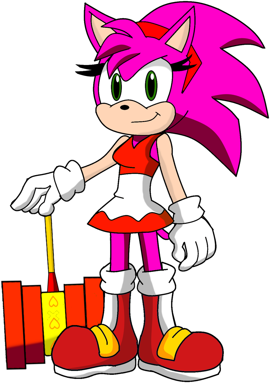 Mobius Amy Rose - Cartoon - Full Size PNG Clipart Images Download