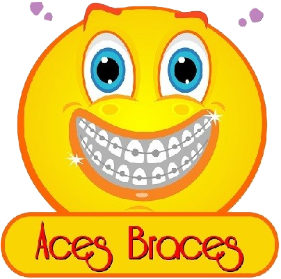 Smiley Face With Braces - (443x437) Png Clipart Download