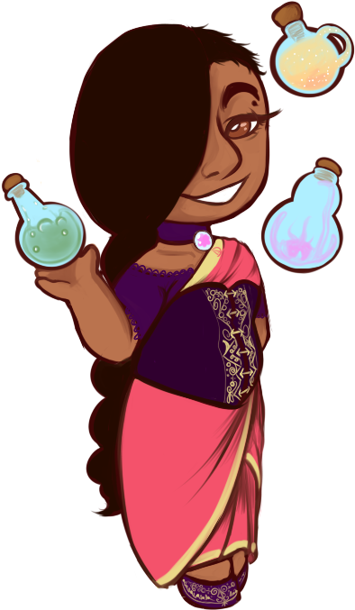 Rainbow Potion Bottles - Cartoon - (411x700) Png Clipart Download