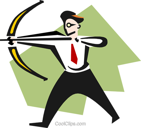 Aiming High Royalty Free Vector Clip Art Illustration - Objective ...