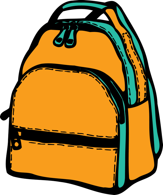 Open Backpack Clipart - Book Bags Png - (670x799) Png Clipart Download