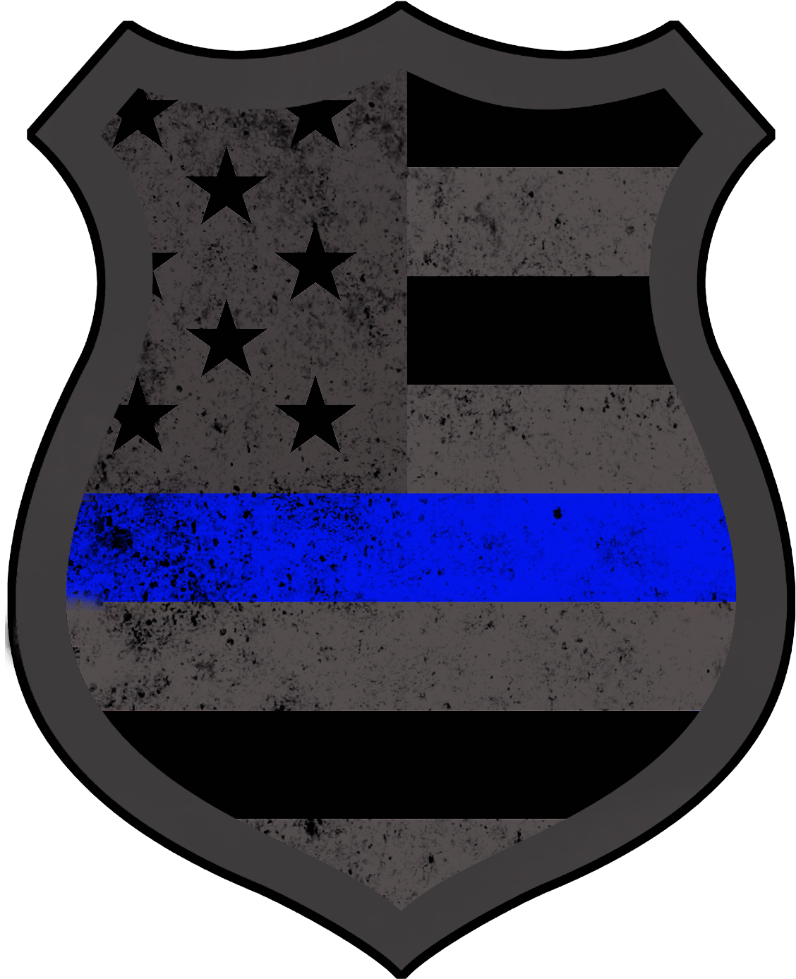 Subdued American Police Decal - Emblem - (1296x1512) Png Clipart Download