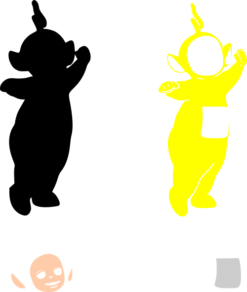 Teletubbie Silhouette - (500x593) Png Clipart Download