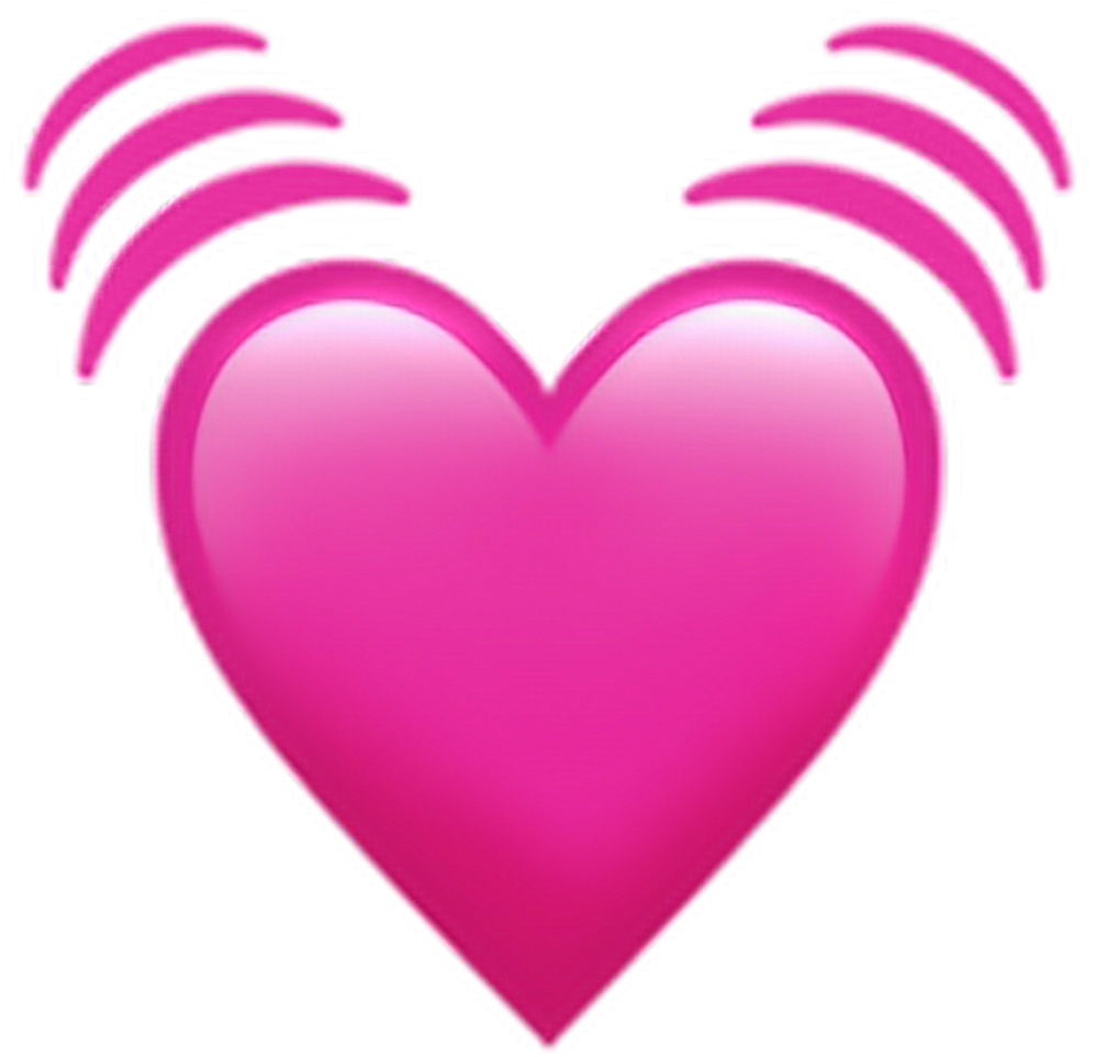 Beatingheartemoji Beating Heart Emoji Png Freeuse - Ios Heart Emojis ...
