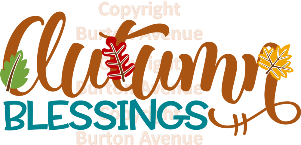 002 Autumn Blessings - Calligraphy - (1000x523) Png Clipart Download