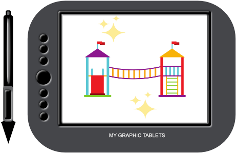 Graphics Tablet - (500x300) Png Clipart Download