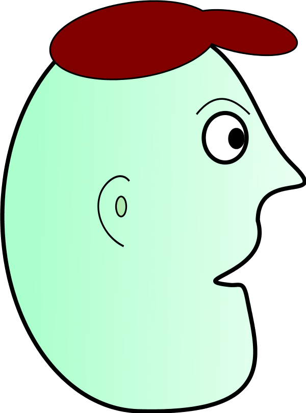 Cartoon Man Face Profile Wearing Cap - Face - (600x811) Png Clipart ...