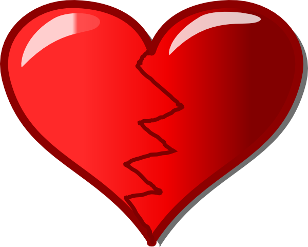 Broken Heart Clipart Small - Broken Heart Gif Png - (600x481) Png ...