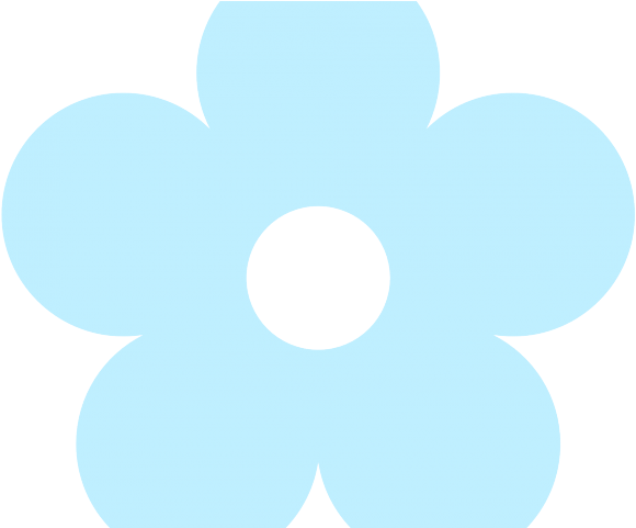 Light Blue Clipart Plain Flower - Flowers Color Png Clipart - (640x480 ...