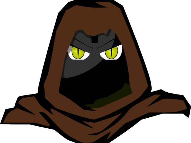 Hood Clipart Hooded Man - Scary Cartoon Face Png - (640x480) Png ...