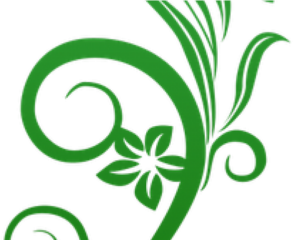 Microsoft Clipart Green Swirls - Green Floral Vector Png - (640x480 ...