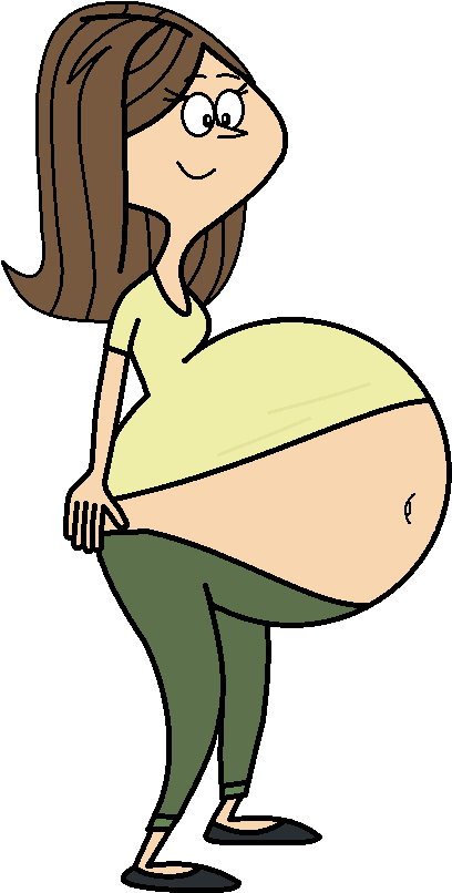 Angry Pregnant Woman Cartoon