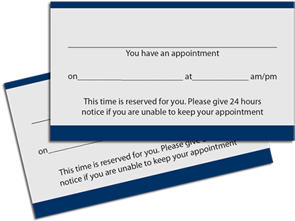 Appointment Card Template - Appointment Card Png - Full Size PNG ...