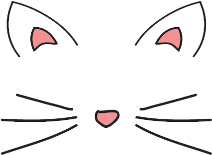 500 X 338 7 - Cute Cat Whiskers Png - Full Size PNG Clipart Images Download