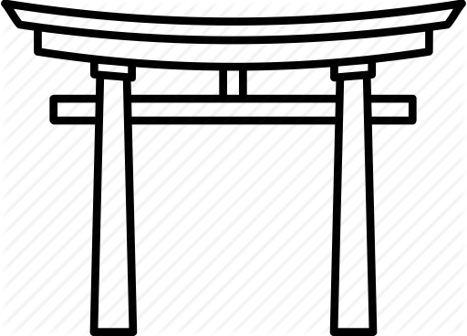 Japanese Torii Gate Outline Clipart Shinto Shrine Torii - Japanese ...