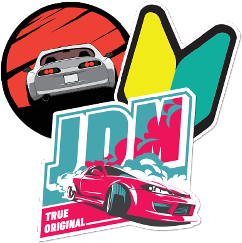 Jdm Car Stickers And Decals - Racing Logo Stickers - (500x500) Png ...