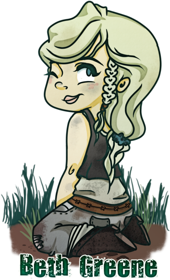 Beth Greene - Cartoon - (798x1001) Png Clipart Download