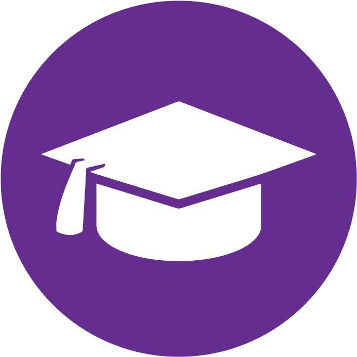 Pin It On Pinterest - Education Icon Purple - Full Size PNG Clipart ...