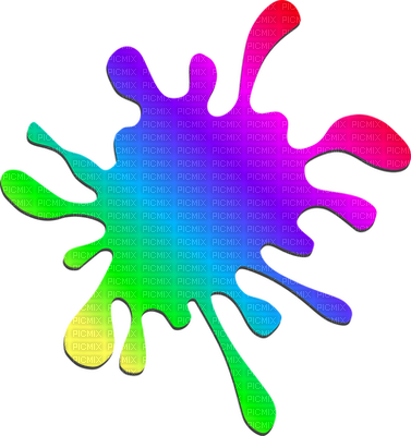 Couleur Blob Color Blob - Rainbow Paint Splatter Clip Art - (377x400 ...