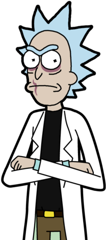 Png Black And White Library Rick Transparent Evil - Rick And Morty ...