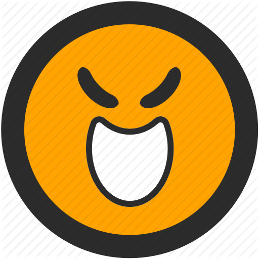 Bad Emoji Evil Expressions Roundettes Smiley Icon - Circle - (512x512 ...