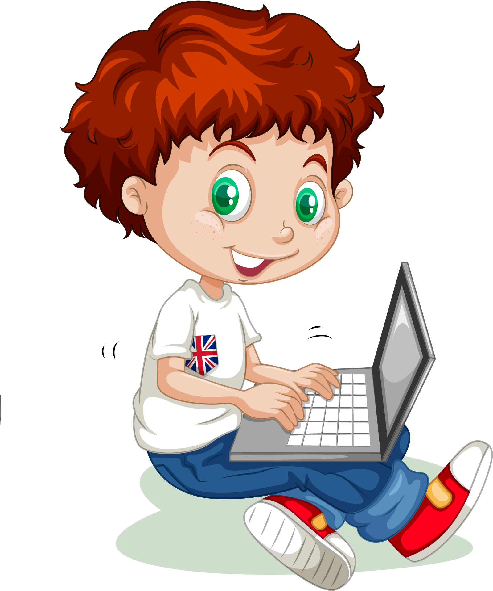 Vector Cartoon Boy Learning - Computer Cartoon Png - (2083x2083) Png ...