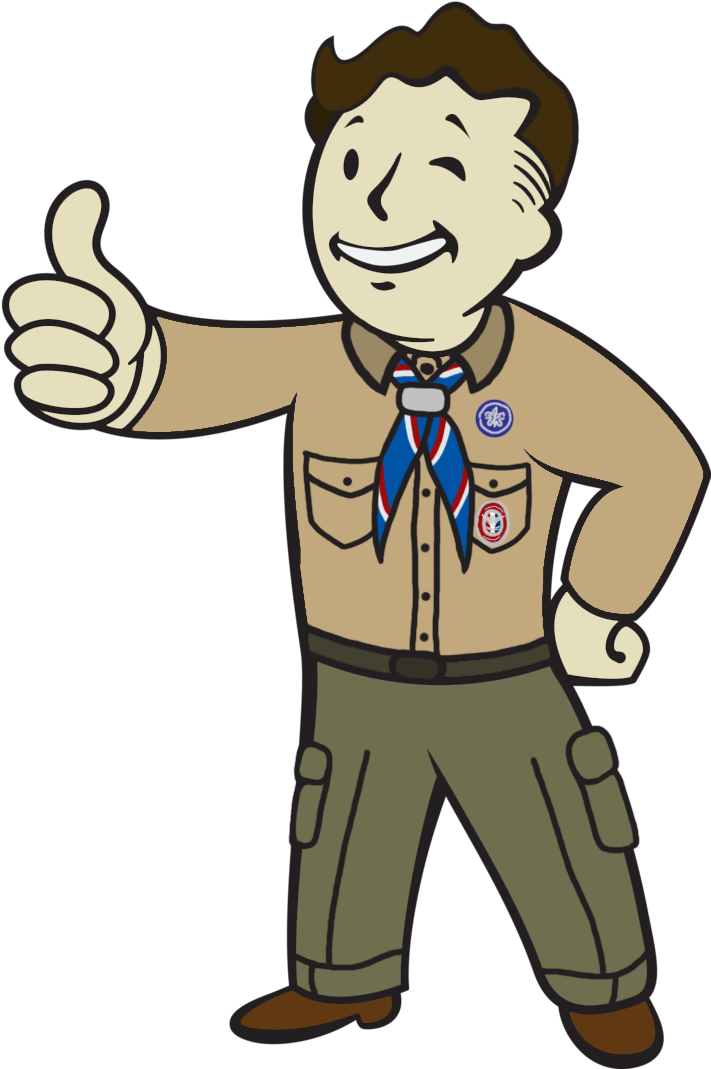 Vault Boy Scouts By Dragonman1997 - Fallout Vault Boy Png - (737x1083 ...