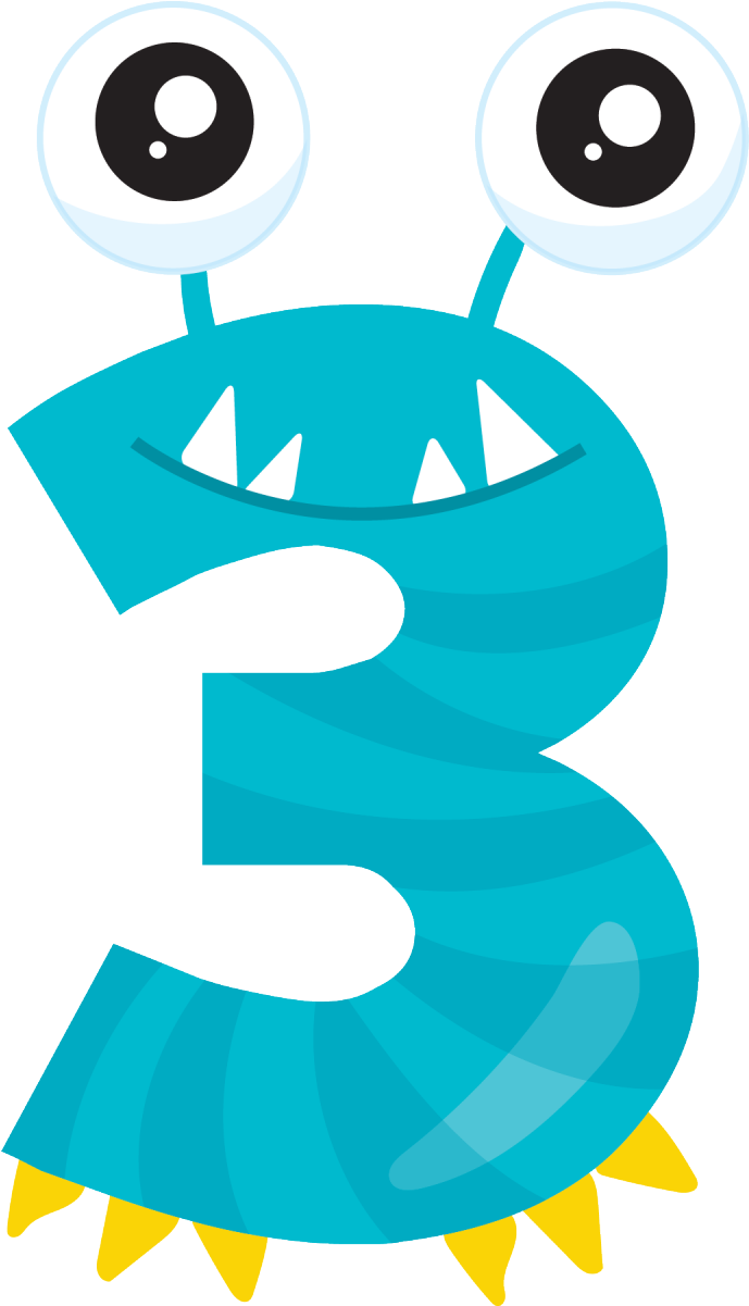 Grade - Monster Number Clip Art - Full Size PNG Clipart Images Download