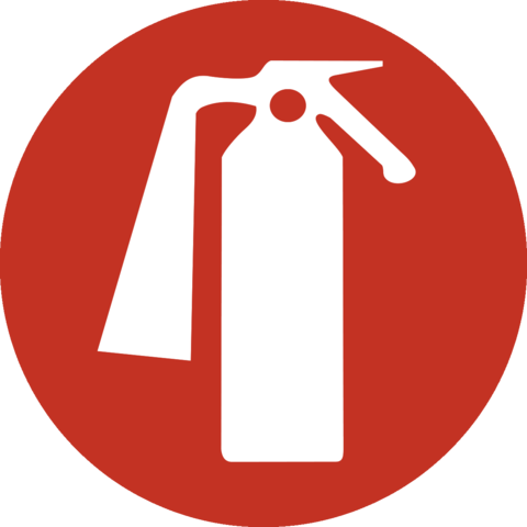 Fire Extinguisher - Round Fire Extinguisher Sign - (480x480) Png ...