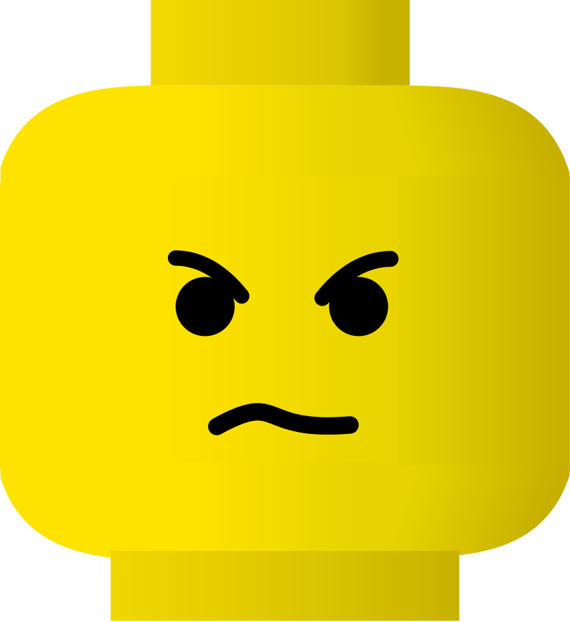Smiley Clipart Upset - Angry Lego Face - Full Size PNG Clipart Images ...