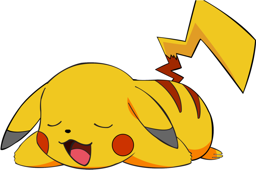 Pikachu Cliparts - Lazy Pikachu - (900x608) Png Clipart Download