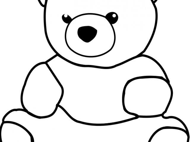 Drawn Monkey Drawable - Teddy Bear Clip Art Black And White - (640x480 ...