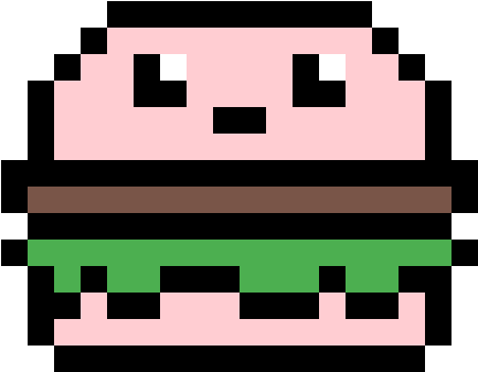 Booger Patty - Pixel Art Burger - (1200x1200) Png Clipart Download