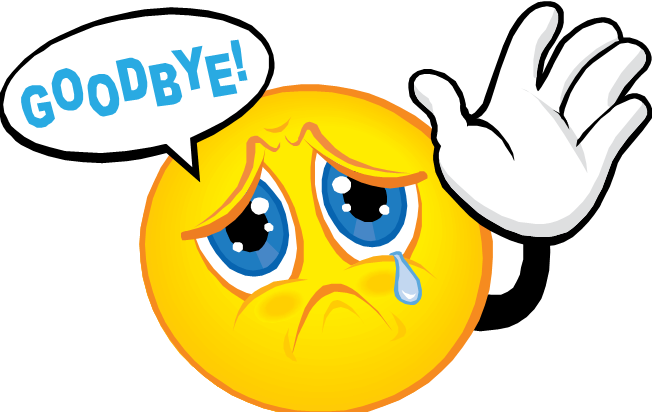 Fifth Grade Farewell - Sad Emoji Waving Goodbye - (652x412) Png Clipart Download