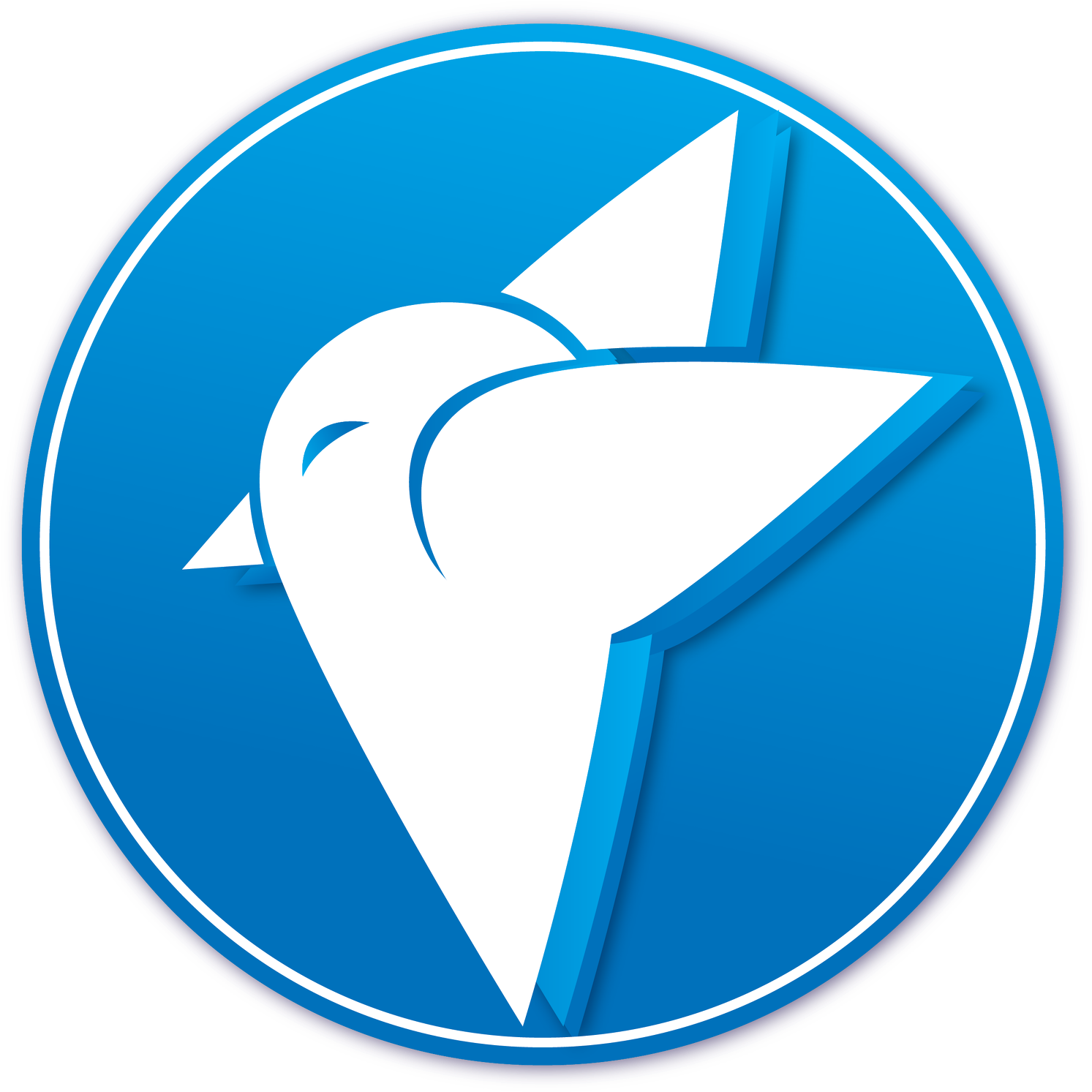 Gmail Logo Png Blue - (1500x1500) Png Clipart Download