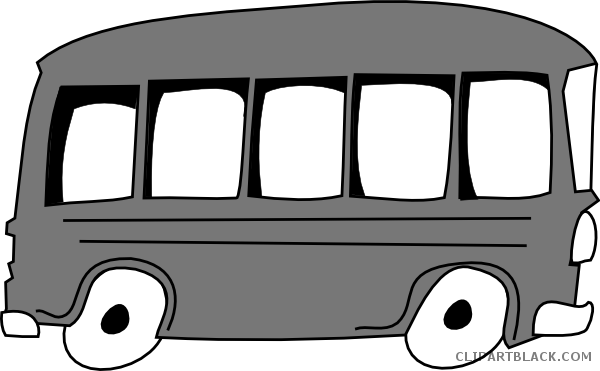 Grayscale Bus Transportation Free Black White Clipart - Clip Art Blue ...