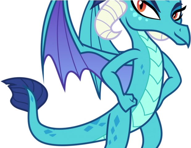 Mythical Clipart Magical Creature - Mlp Fim Female Dragon Tickle ...