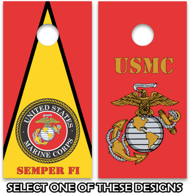 Usmc Marine Corps Cornhole Board Decal Wrap - Marine Corps Emblem ...