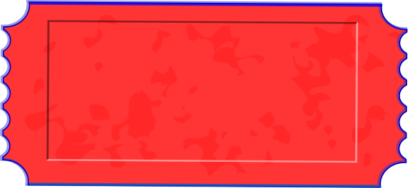 Red Ticket Transparent Background - (600x273) Png Clipart Download