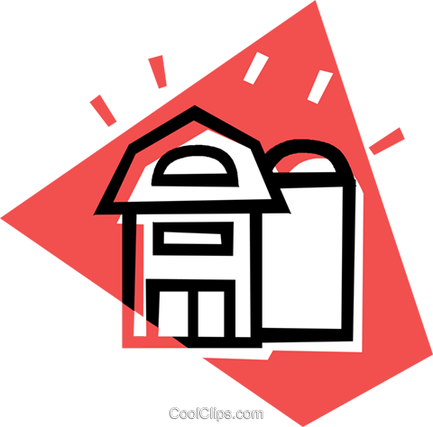Farm And Silo Royalty Free Vector Clip Art Illustration - Farm And Silo ...