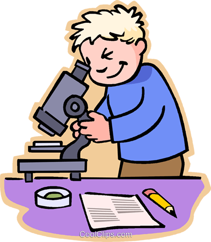 Boy Scientist Clipart - Kids Looking Through Microscope - (419x480) Png ...