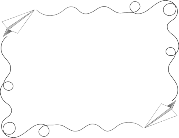 Download Airplane Page Border Clipart Airplane Borders - Paper Airplane ...