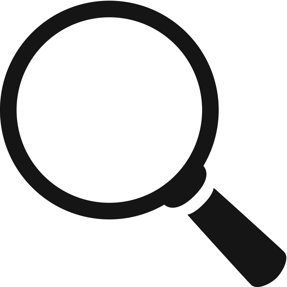 Magnifying Glass Icon Simple - (591x591) Png Clipart Download