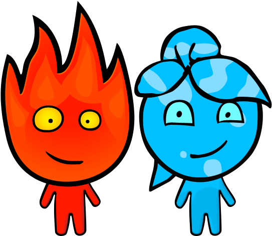 Fireboy And Watergirl - Fire Boy Water Girl - (557x537) Png Clipart Download