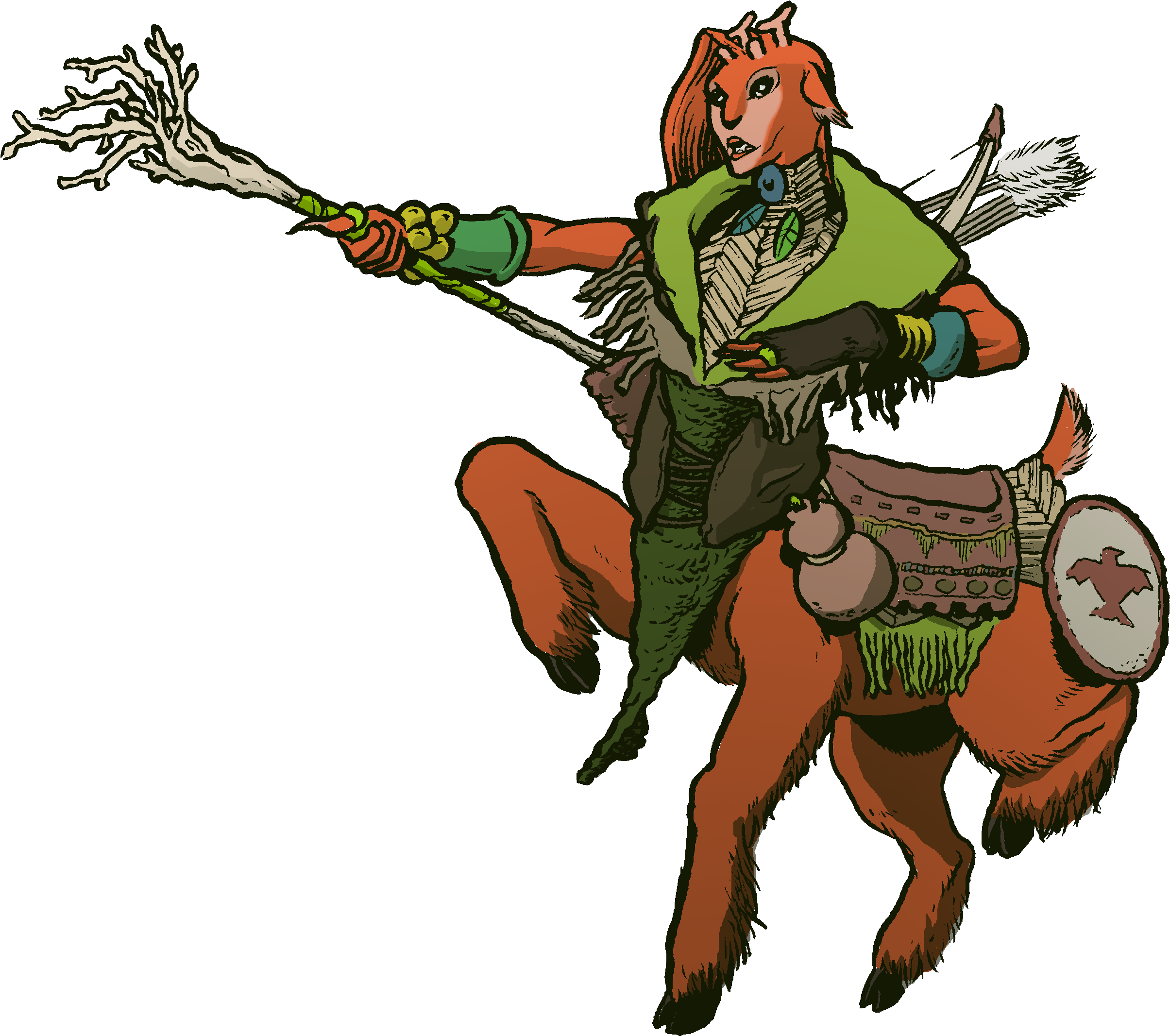 "centaur" Druid - Cartoon - (2524x2524) Png Clipart Download