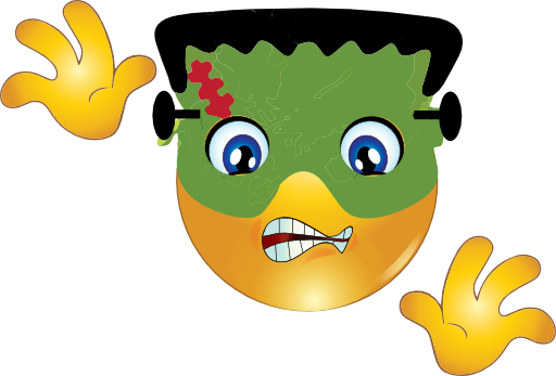 Frankenstein Smiley Emoticon Clipart - Cartoon - (512x347) Png Clipart ...