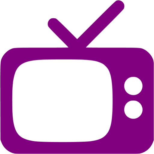 Tv Clipart Purple - Tv Icon Png - (512x512) Png Clipart Download