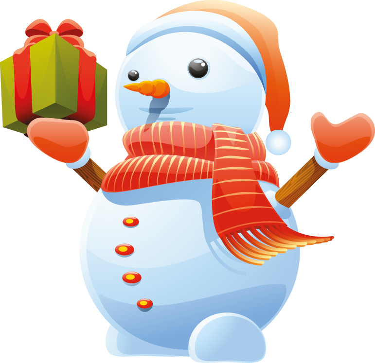 3d Cute Snowman Vector Art - Vector Graphics - (771x747) Png Clipart ...