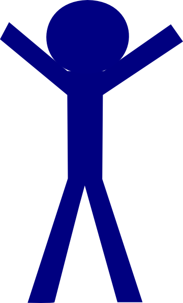 Blue Stick Figure Png - (360x595) Png Clipart Download
